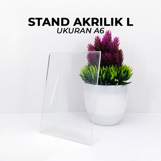 Stand akrilik model L (A6) | Cathay Digital Printing
